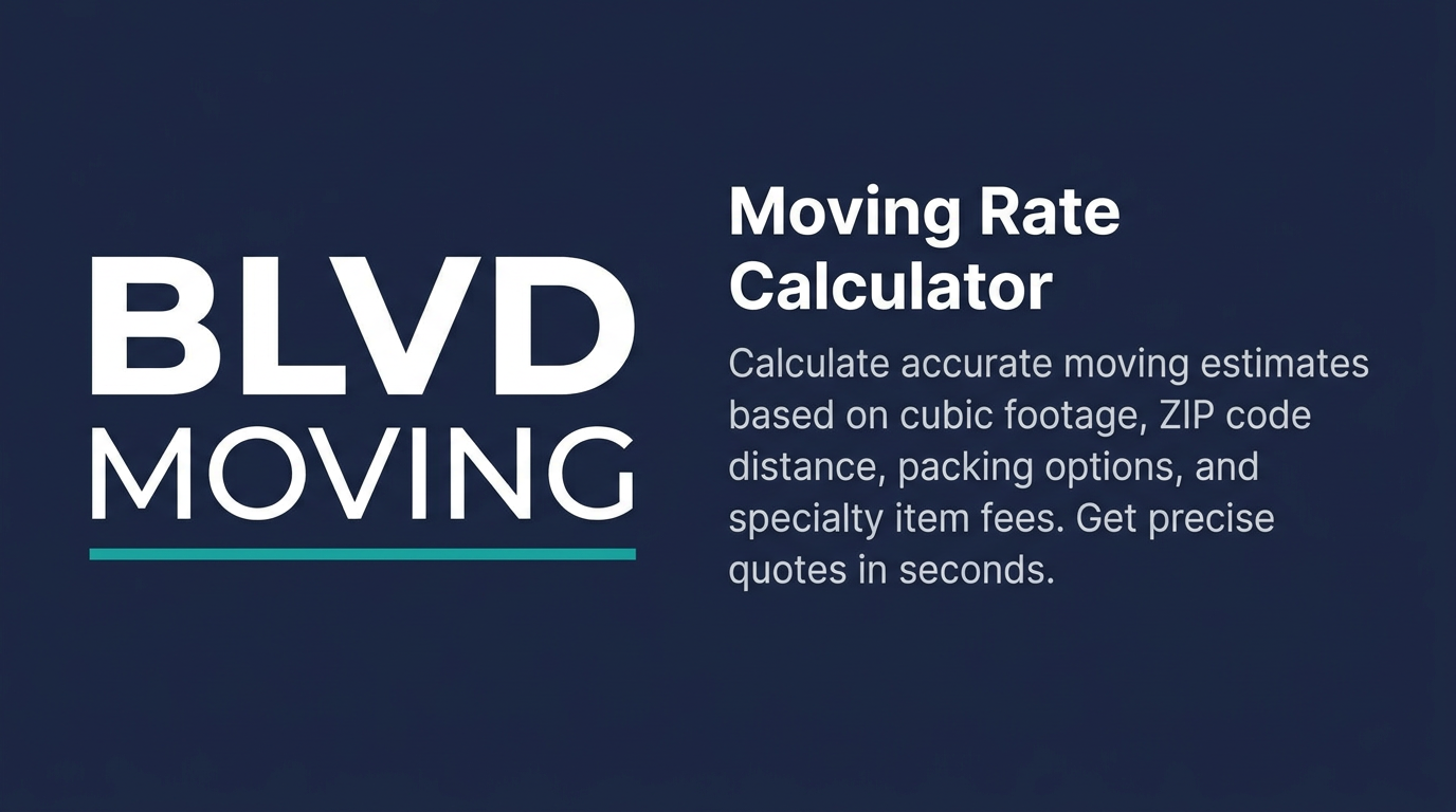 BLVD Moving — Moving Rate Calculator